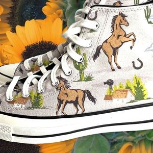 Converse | Shoes | Converse Wild Horses Hi Tops Gray Canvas Twisted ...